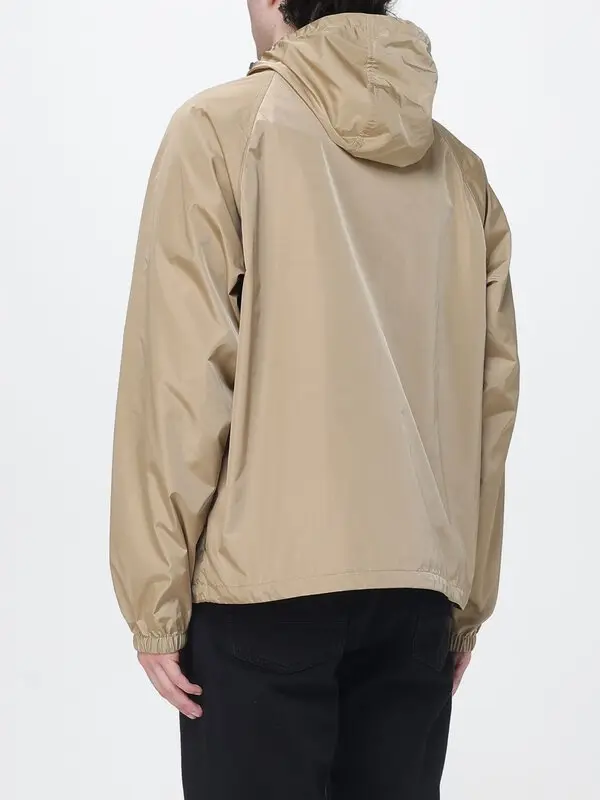 Burberry Relaxed Fit Hooded Nylon Windbreaker With Ekd Logo