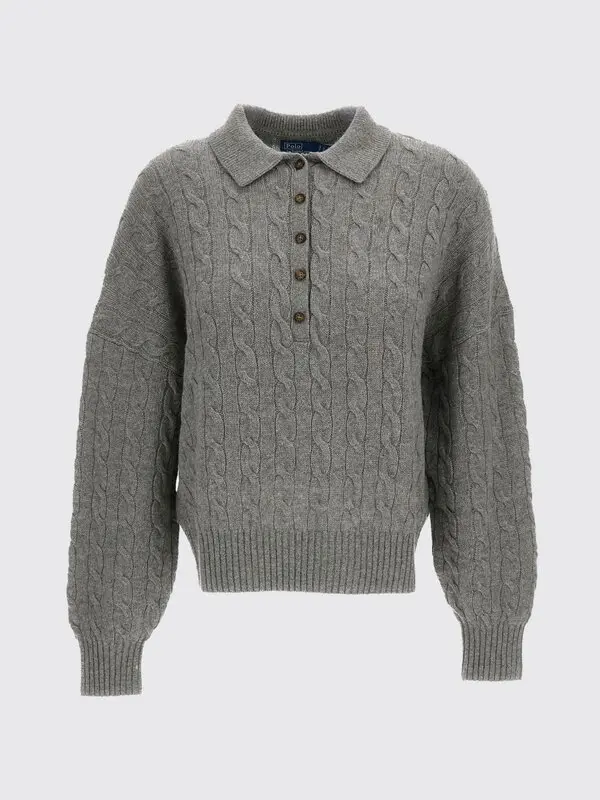 Polo Ralph Lauren Cable Knit Polo Shirt - Grey