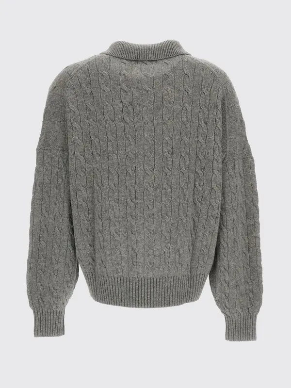 Polo Ralph Lauren Cable Knit Polo Shirt - Grey