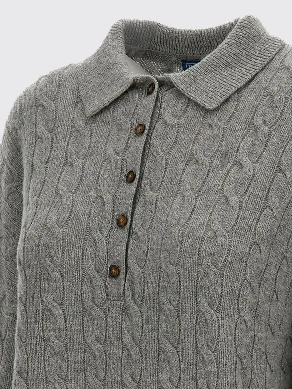 Polo Ralph Lauren Cable Knit Polo Shirt - Grey