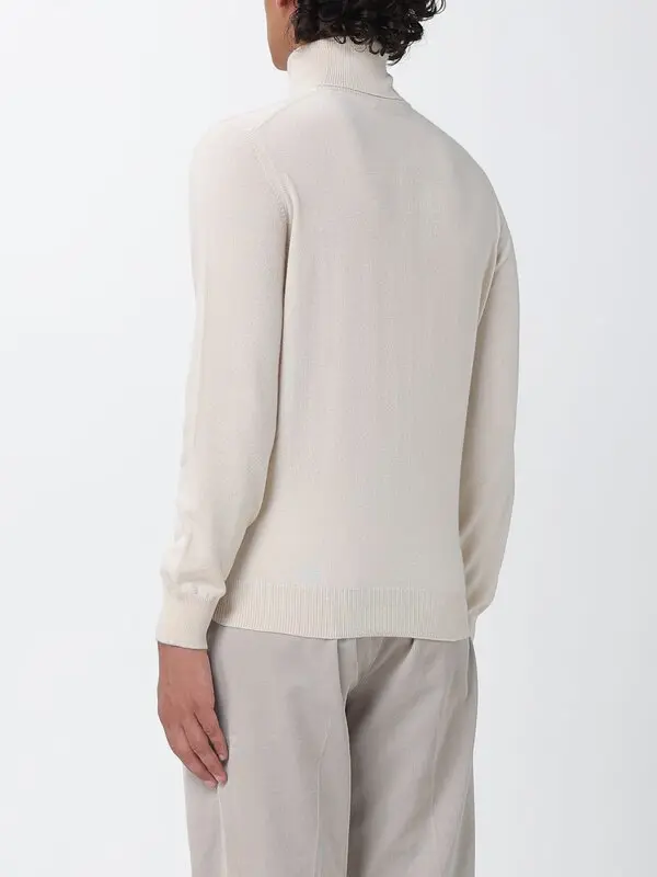 Brunello Cucinelli Slim Fit Wool Blend Turtleneck Jumper - White