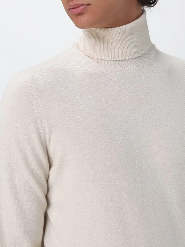 Brunello Cucinelli Slim Fit Wool Blend Turtleneck Jumper - White