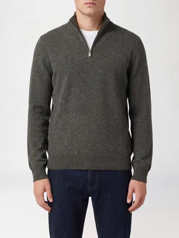 Brunello Cucinelli Slim Fit Half-zip Cashmere Turtleneck - Grey