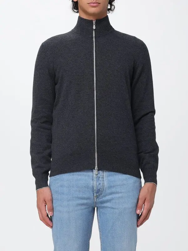 Brunello Cucinelli Slim Fit Zip-up Cashmere Turtleneck Cardigan - Grey
