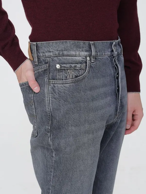 Brunello Cucinelli Five-pocket Straight Fit Jeans In Stretch Denim
