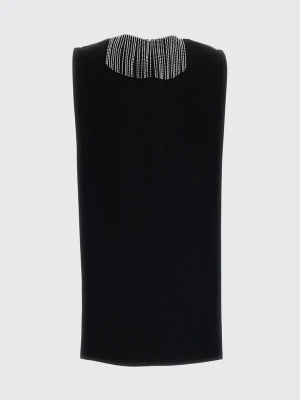 Sportmax Cady Sheath Mini Dress With Jewel Collar And Rhinestones