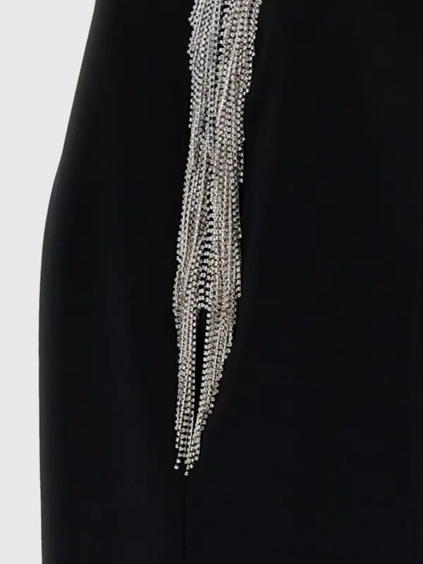 Sportmax Cady Sheath Mini Dress With Jewel Collar And Rhinestones