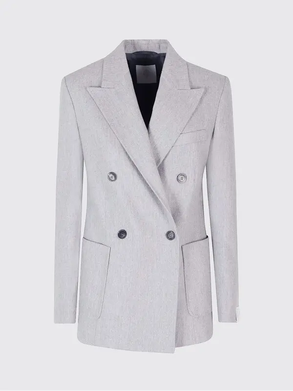 Eleventy Double-breasted Wool And Cashmere Blend Blazer With Peak Lapels