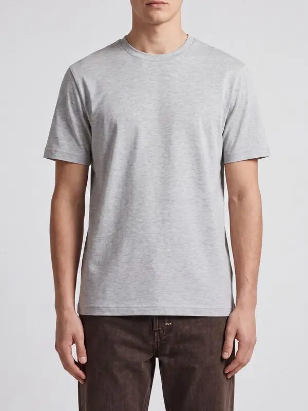 Eleventy Basic Design Short-sleeve Cotton Crew-neck T-shirt - Grey