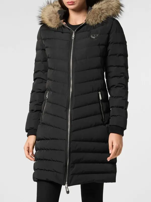 Philipp Plein Padded Jacket With Fur Hood