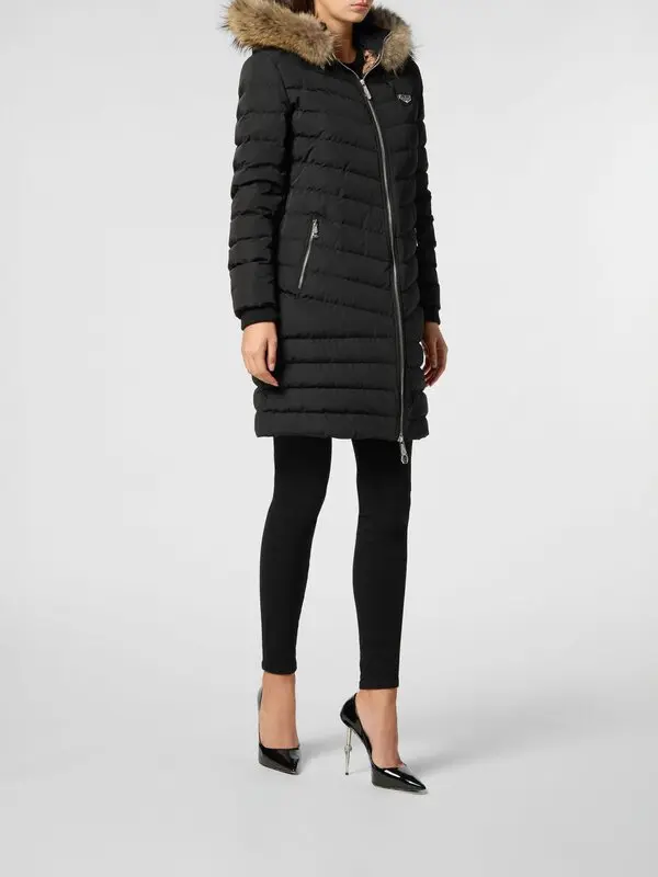 Philipp Plein Padded Jacket With Fur Hood