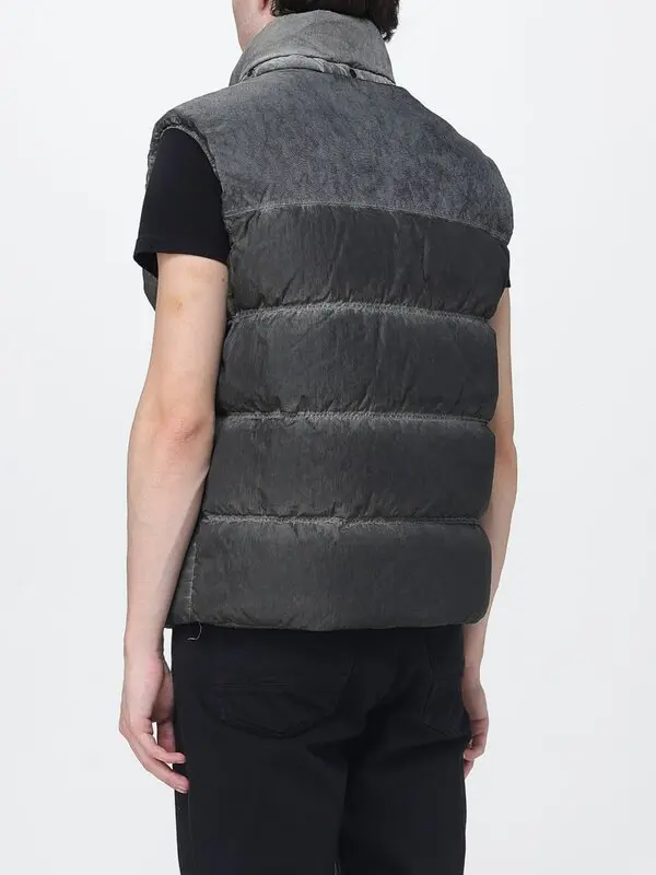 C.P. COMPANY Quilted Eco-chrome R Nylon Padded Gilet With High Neck