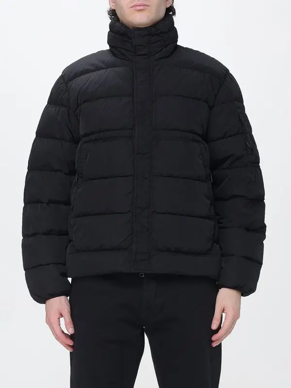 C.P. COMPANY Quilted Nylon High Neck Short Puffer Jacket