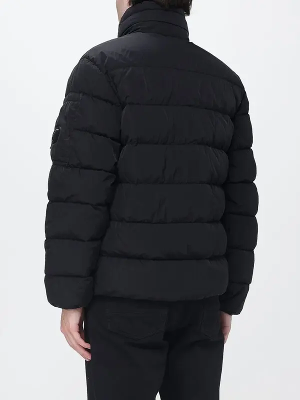 C.P. COMPANY Quilted Nylon High Neck Short Puffer Jacket
