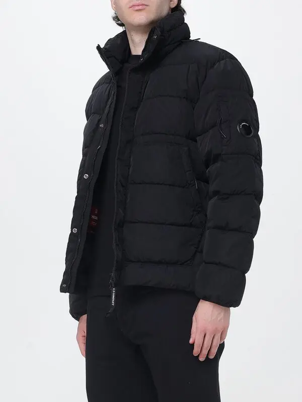C.P. COMPANY Quilted Nylon High Neck Short Puffer Jacket