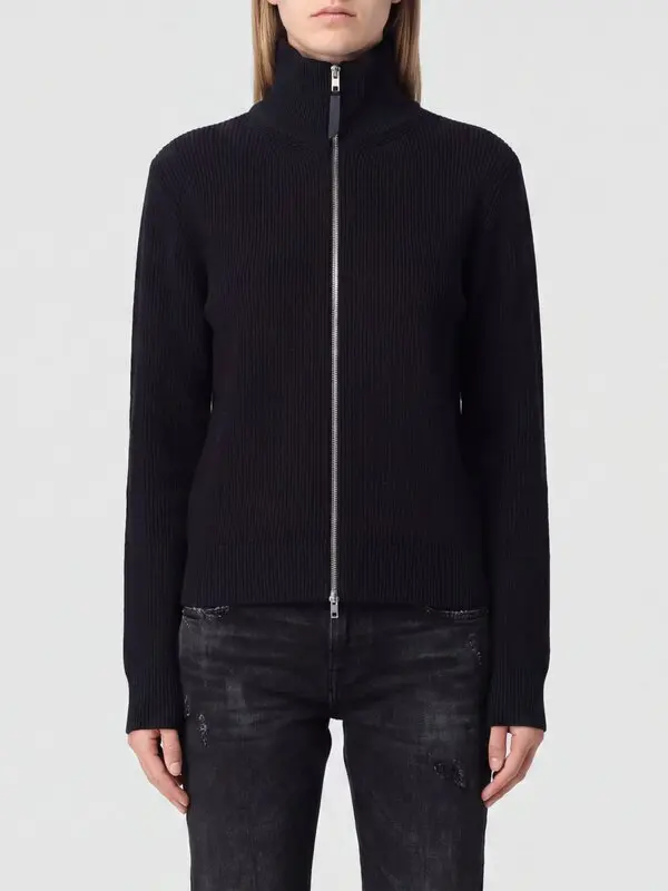 MAISON MARGIELA Wool And Cotton Blend Zip-up Turtleneck Cardigan