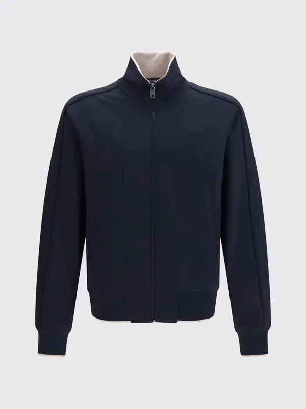 Dolce & Gabbana Jersey Bomber Jacket With Turtleneck Collar
