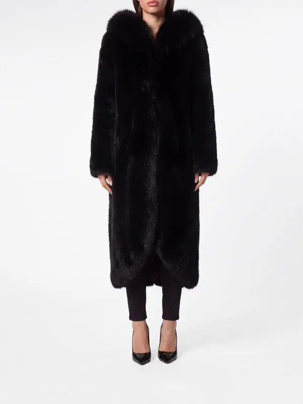 Philipp Plein Fur Coat - Black