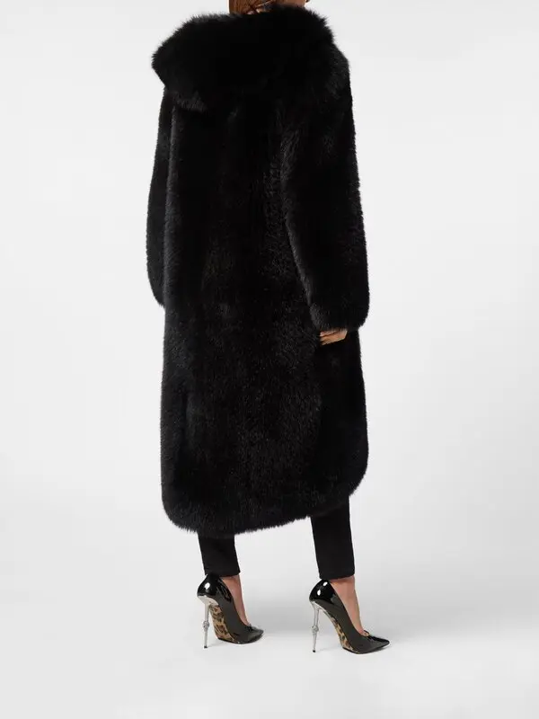 Philipp Plein Fur Coat - Black