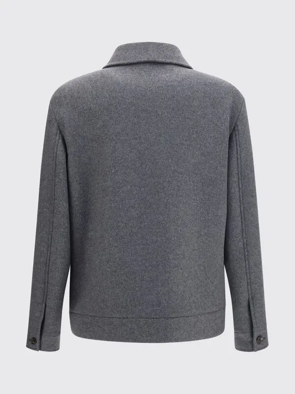 Valentino Garavani Single-breasted Short Wool-blend Coat With Classic Collar