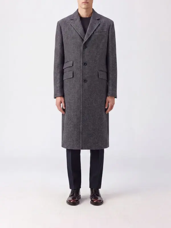 Valentino Garavani Single-breasted Long Coat In Merino Wool