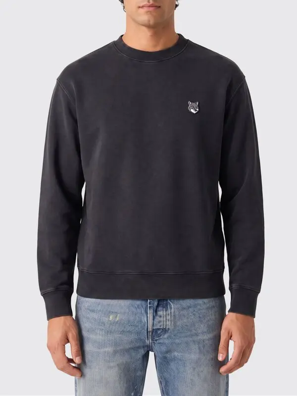 Maison Kitsuné Cotton Crew-neck Sweatshirt With Embroidered Chillax Fox Logo