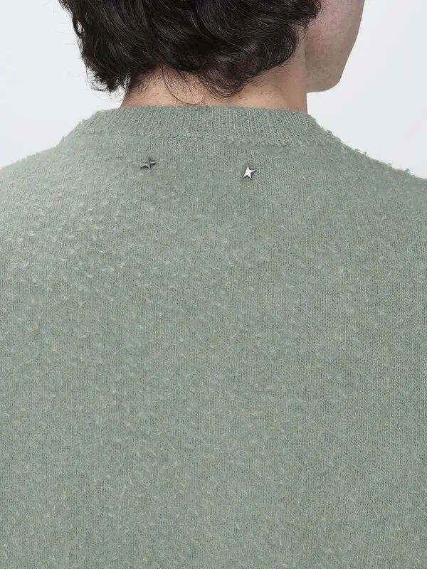 GOLDEN GOOSE Pure Virgin Wool Crewneck Jumper With Ribbed Trims