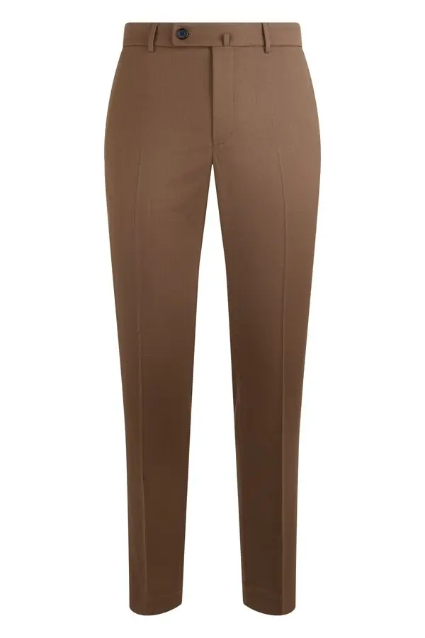 SLOWEAR Slim-fit Straight-leg Trousers With Soft Gloss Finish