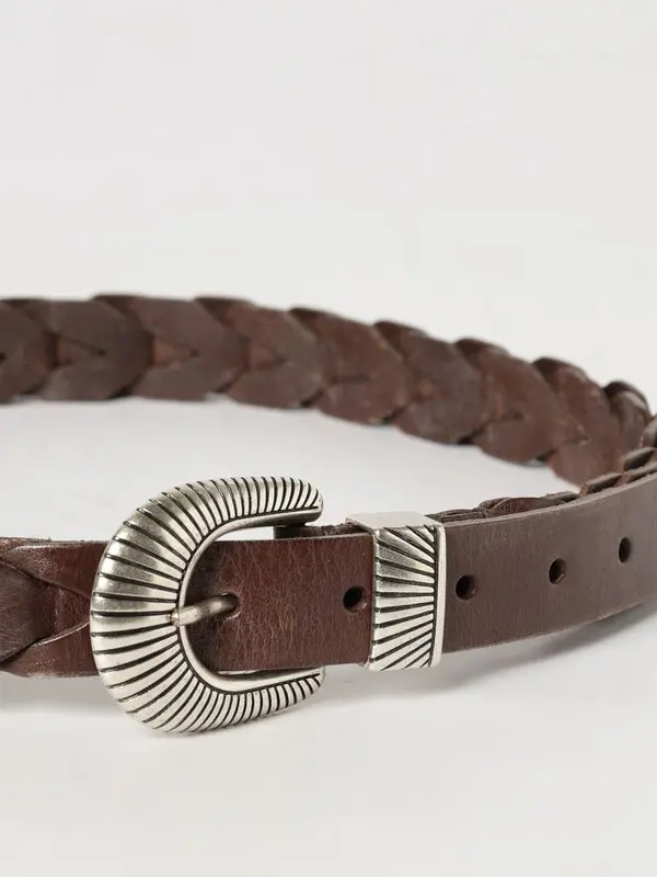 GOLDEN GOOSE Juno Woven Calfskin Leather Belt