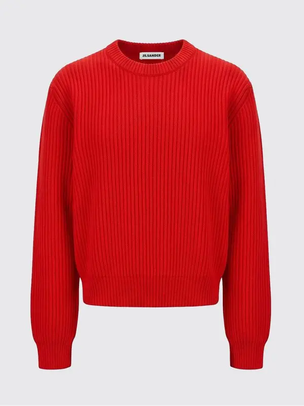JIL SANDER Pure Wool Crewneck Jumper With Dropped Shoulders