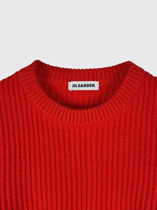 JIL SANDER Pure Wool Crewneck Jumper With Dropped Shoulders