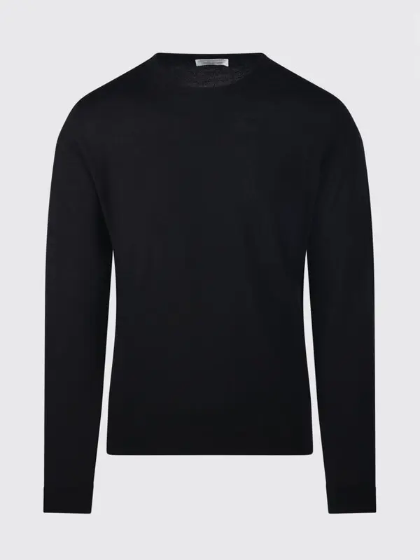 ROBERTO COLLINA Pure Virgin Wool Long-sleeved Crewneck Jumper - Black