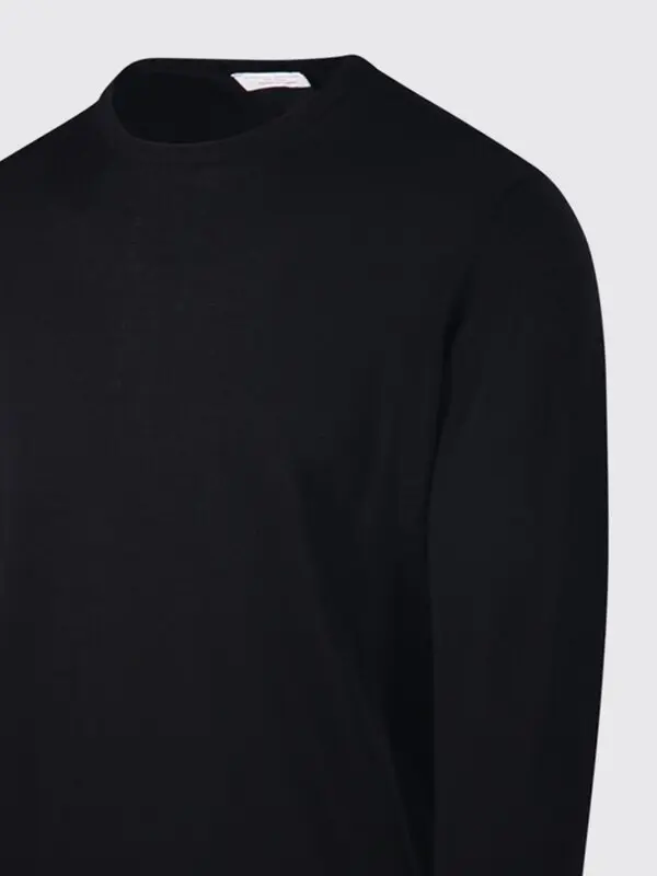 ROBERTO COLLINA Pure Virgin Wool Long-sleeved Crewneck Jumper - Black