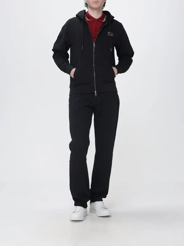 Burberry Cotton Zip-up Hoodie With Ekd Logo
