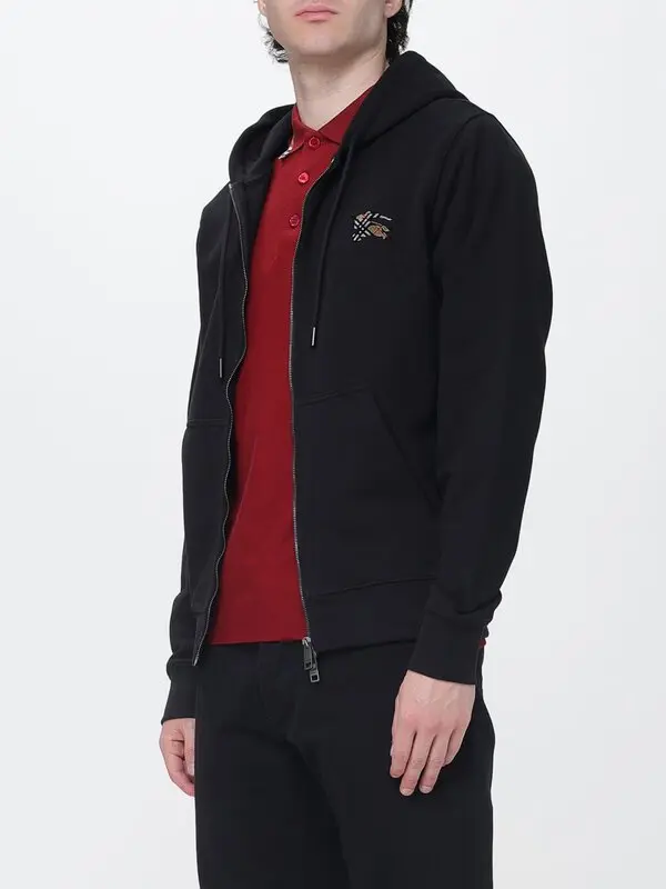 Burberry Cotton Zip-up Hoodie With Ekd Logo