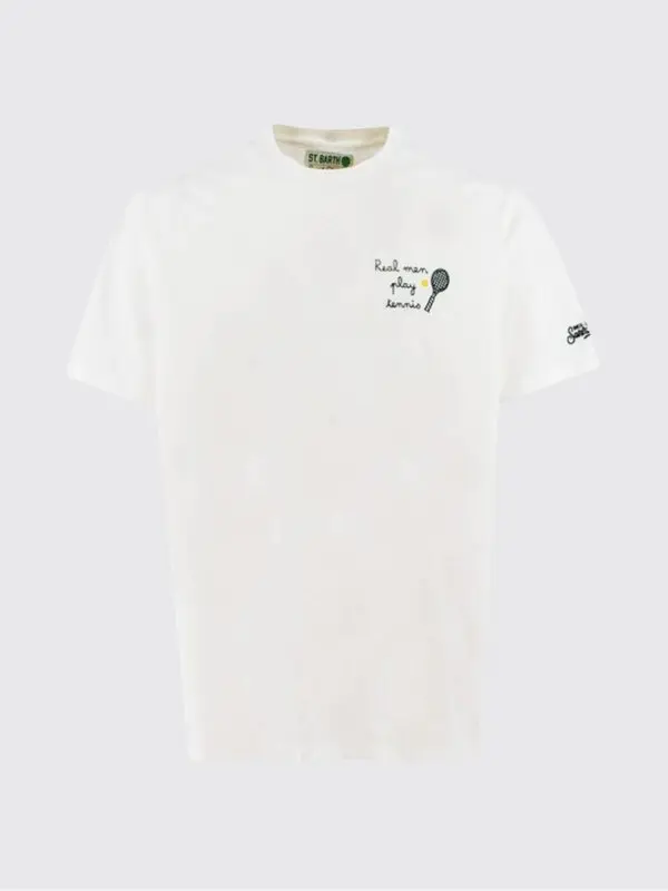 MC2 SAINT BARTH Crewneck T-shirt In Cotton With Graphic And Slogan Print