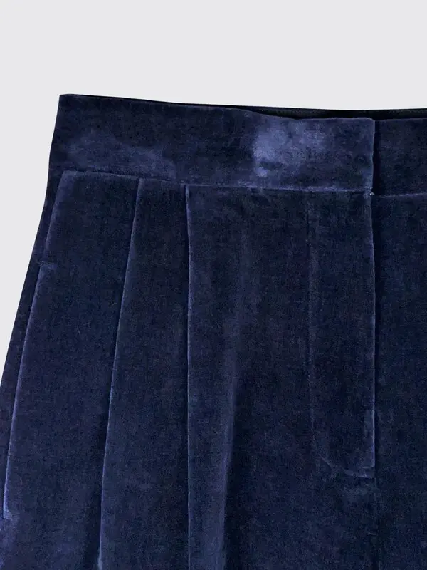 JIL SANDER Wide-leg Pleated Velvet Tailored Trousers