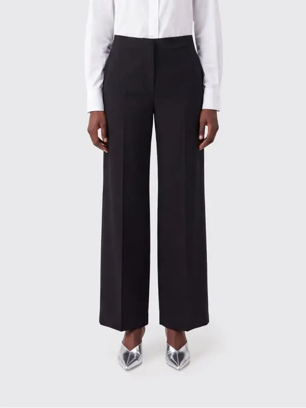 JIL SANDER High-waisted Wide-leg Silk-blend Trousers