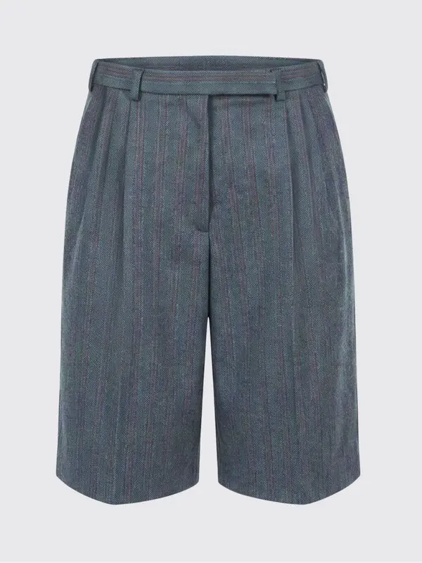 JIL SANDER Striped Wide-leg Tailored Bermuda Shorts