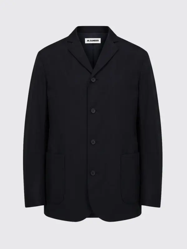 JIL SANDER Single-breasted Polyester Coat With Classic Lapels