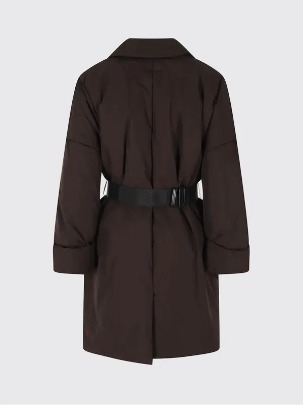 SEMICOUTURE Long Quilted Down Jacket With Adjustable Belt