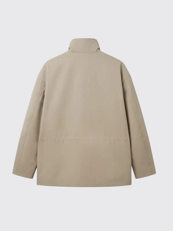 JIL SANDER Short Technical Fabric Parka With High Collar And Patch Pockets