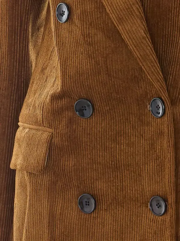 Isabel Marant Étoile Double-breasted Velvet Blazer With Peak Lapels