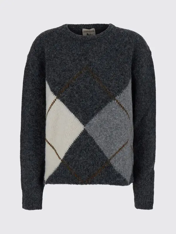 SEMICOUTURE Argyle Knit Sweater - Brown