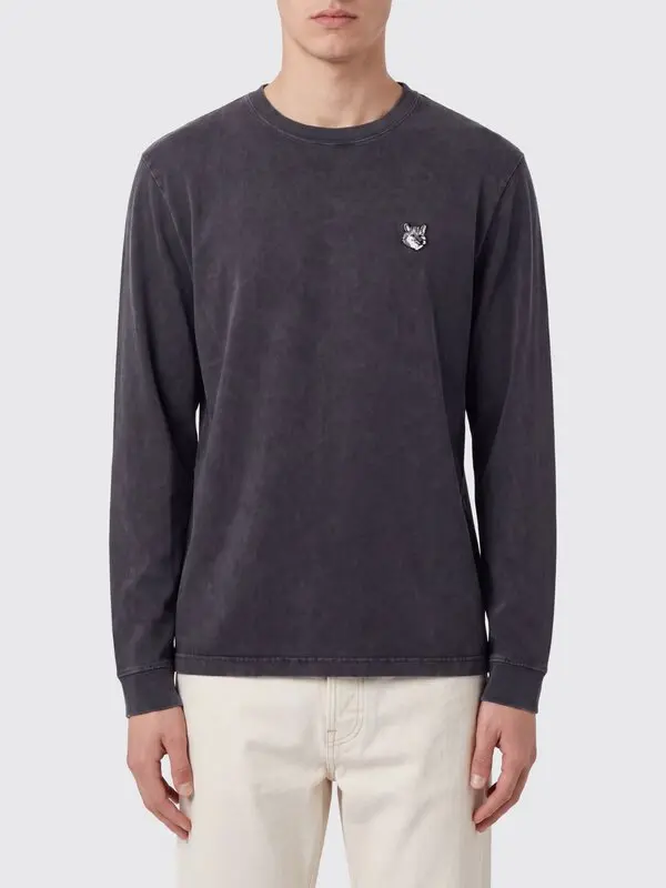 Maison Kitsuné Chillax Fox Patch Organic Cotton Long-sleeved T-shirt