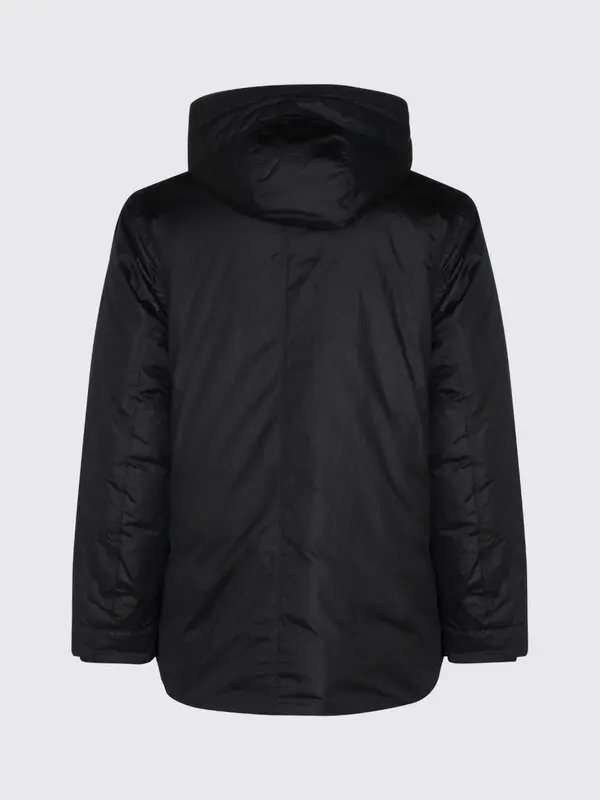 Stone Island Short Water-repellent Parka With Drawstring Hood And Logo Detail