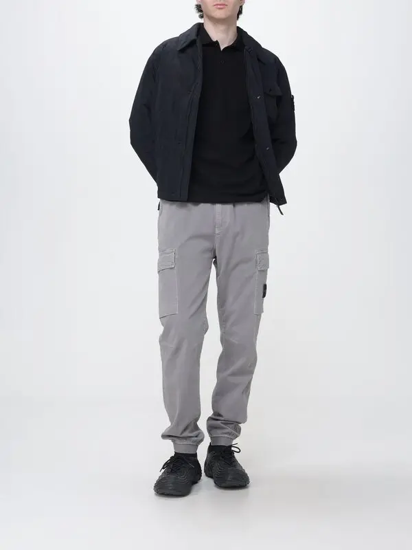 Stone Island Padded Nylon Overshirt With Compass Logo