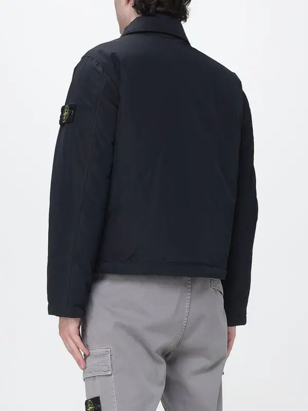 Stone Island Padded Nylon Overshirt With Compass Logo