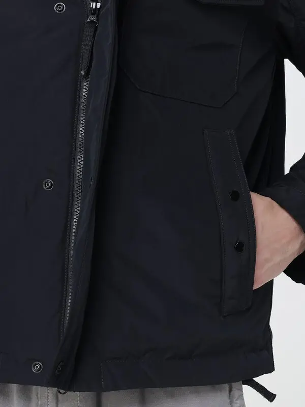 Stone Island Padded Nylon Overshirt With Compass Logo