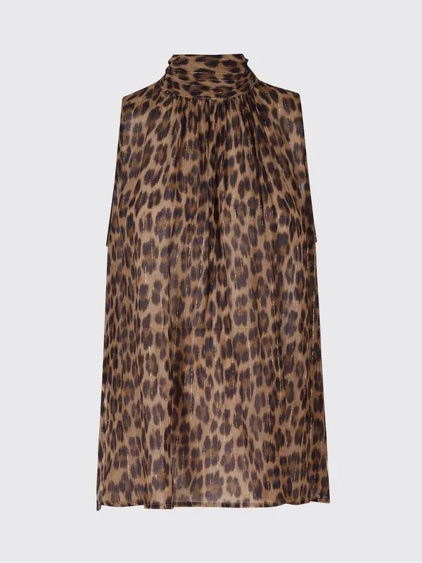 SEMICOUTURE Silk-blend Blouse - Brown